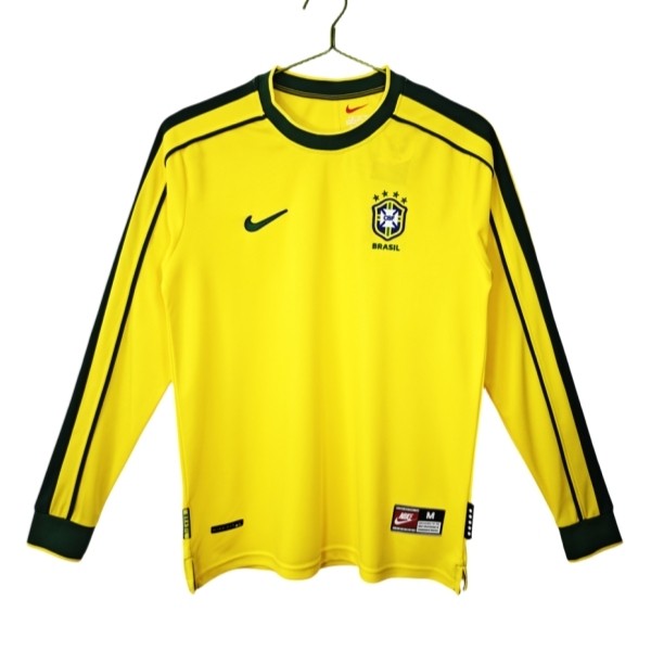 Brazil Home Retro 1998 Full Sleeve Jersey - COPYCATZ