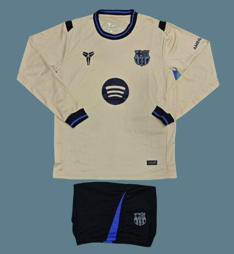 FC Barcelona Away X Mamba 2025–26 Full Sleeve Jersey Kit